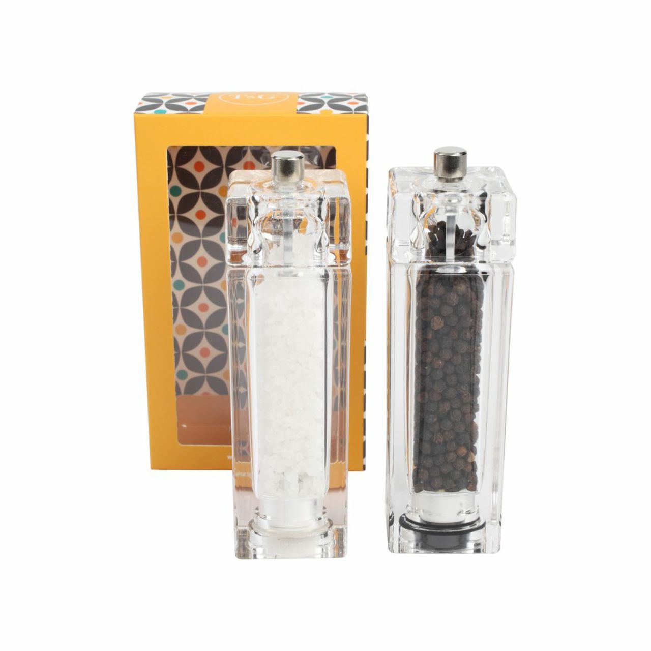 TG Square Mill Set Acrylic 150mm - HiC Stornoway