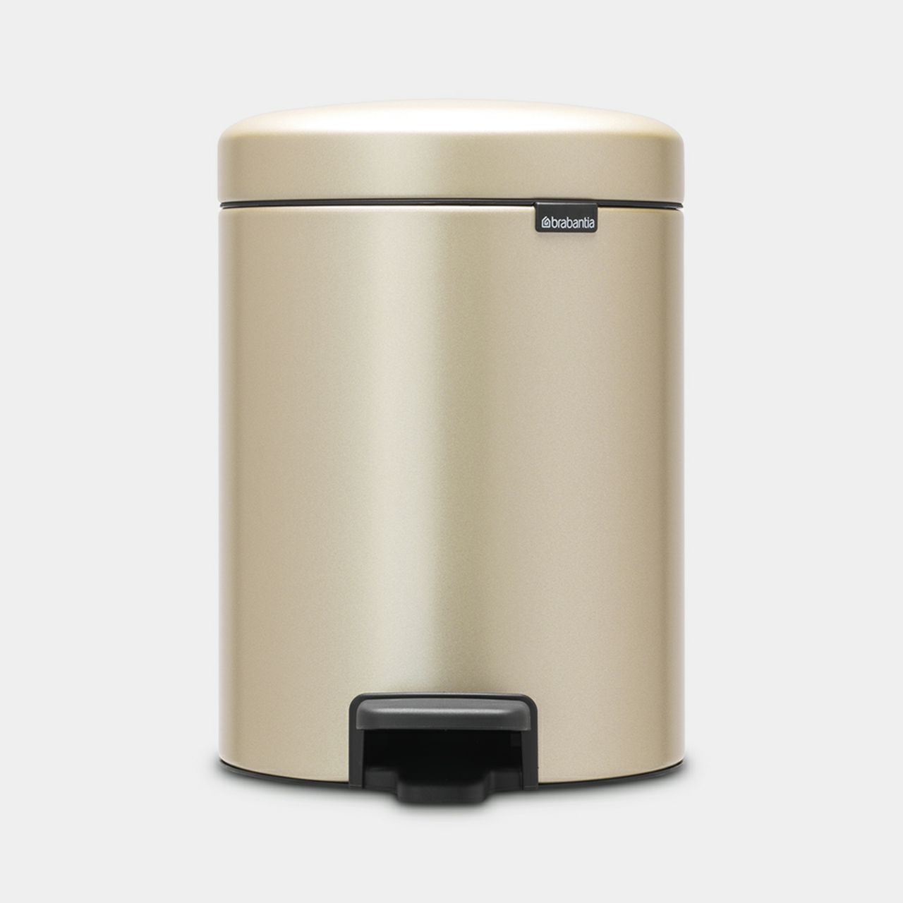 BRA Newlcon Pedal Bin 5L Metallic Gold - HiC Stornoway