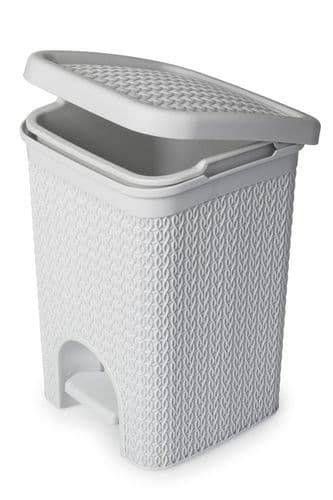 BLU Lace Design 5L Pedal Bin White - HiC Stornoway