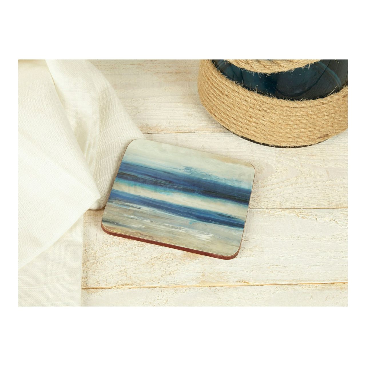 CT Blue Abstract PK6 Premium Coasters - HiC Stornoway