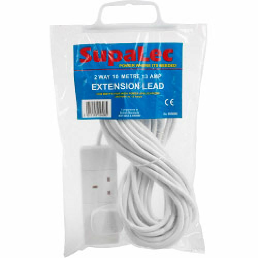 SupaLec 2 Gang Extension Lead 10 Metre 13 Amp - HiC Stornoway