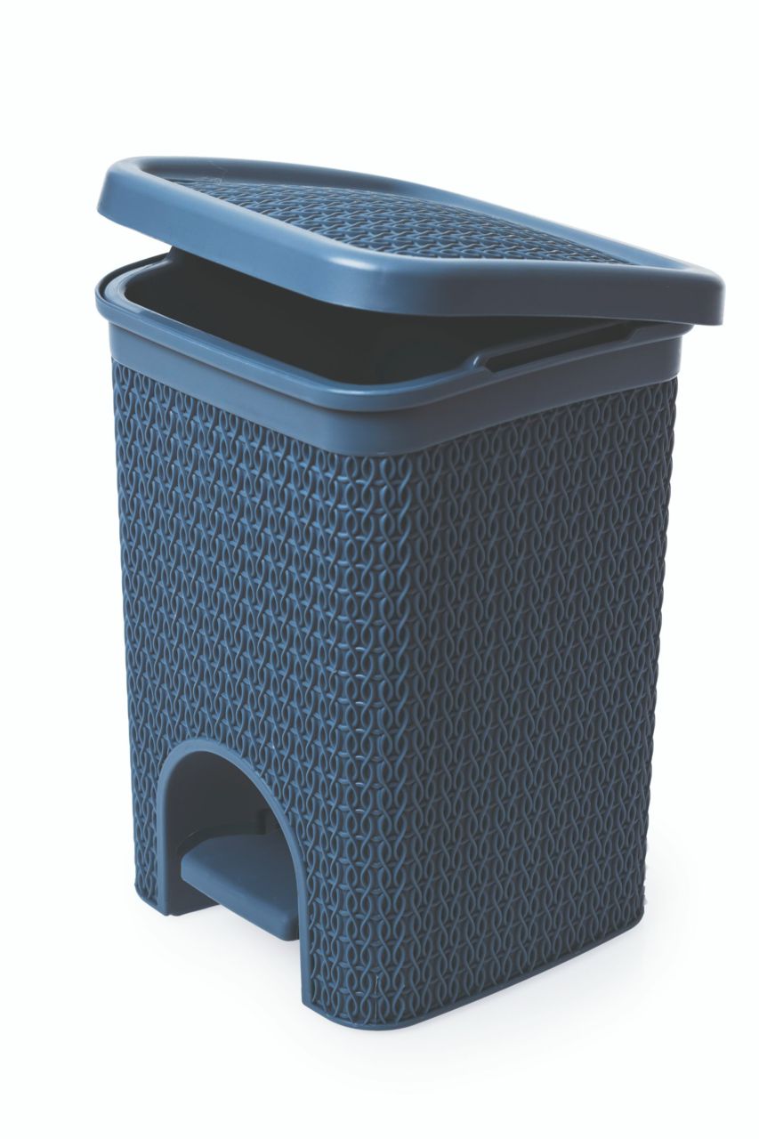 BLU Lace Design 5L Pedal Bin Slate Blue - HiC Stornoway