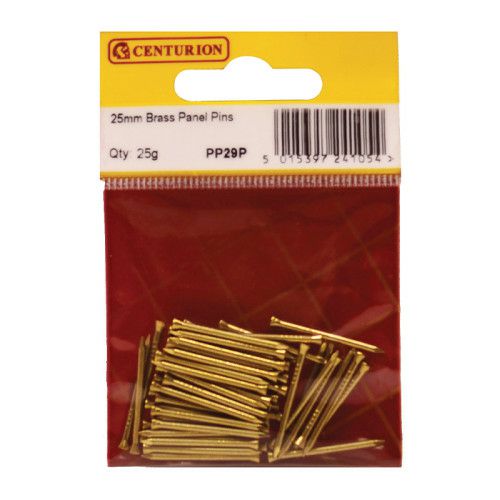 25mm Solid Brass Panel Pins (25g) - HiC Stornoway