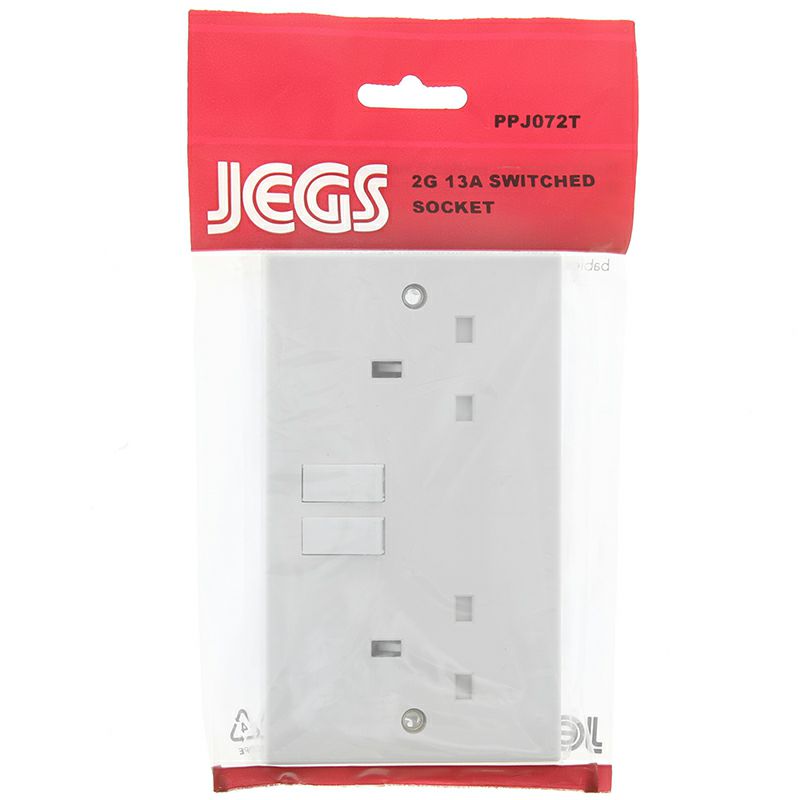 JEGS 2 GANG FLUSH SWITCHED SOCKET - HiC Stornoway