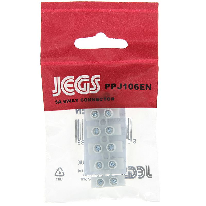 JEGS 6 WAY 5 AMP CONNECTOR STRIP - HiC Stornoway