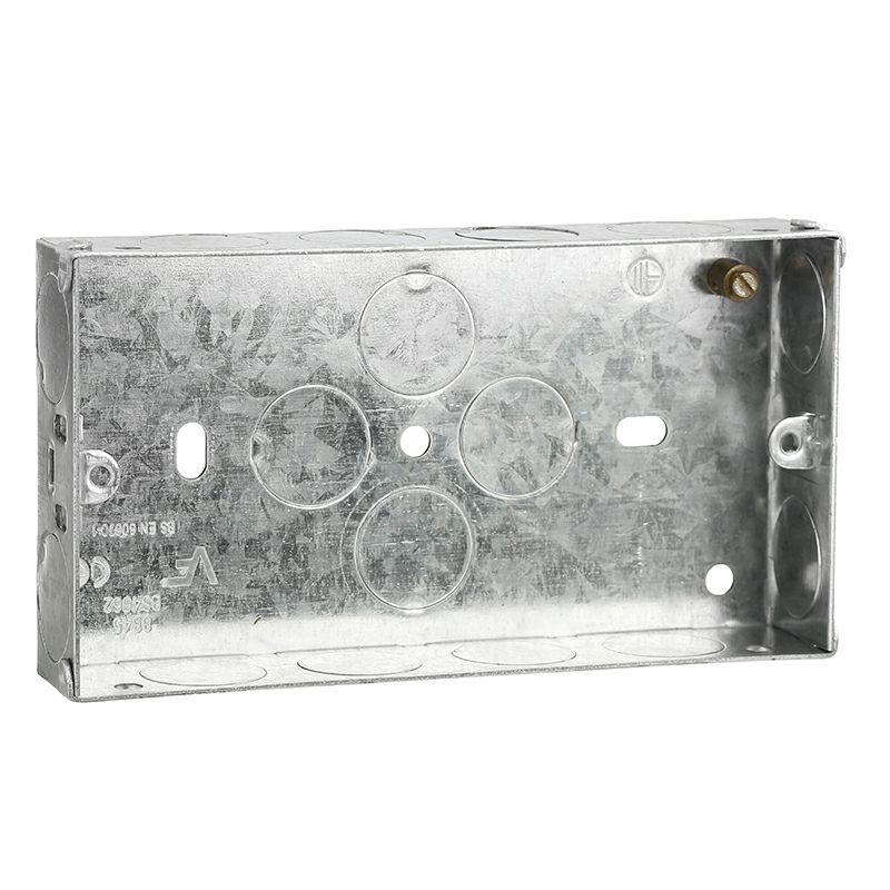 JEGS 2 GANG 25MM METAL BOX - HiC Stornoway